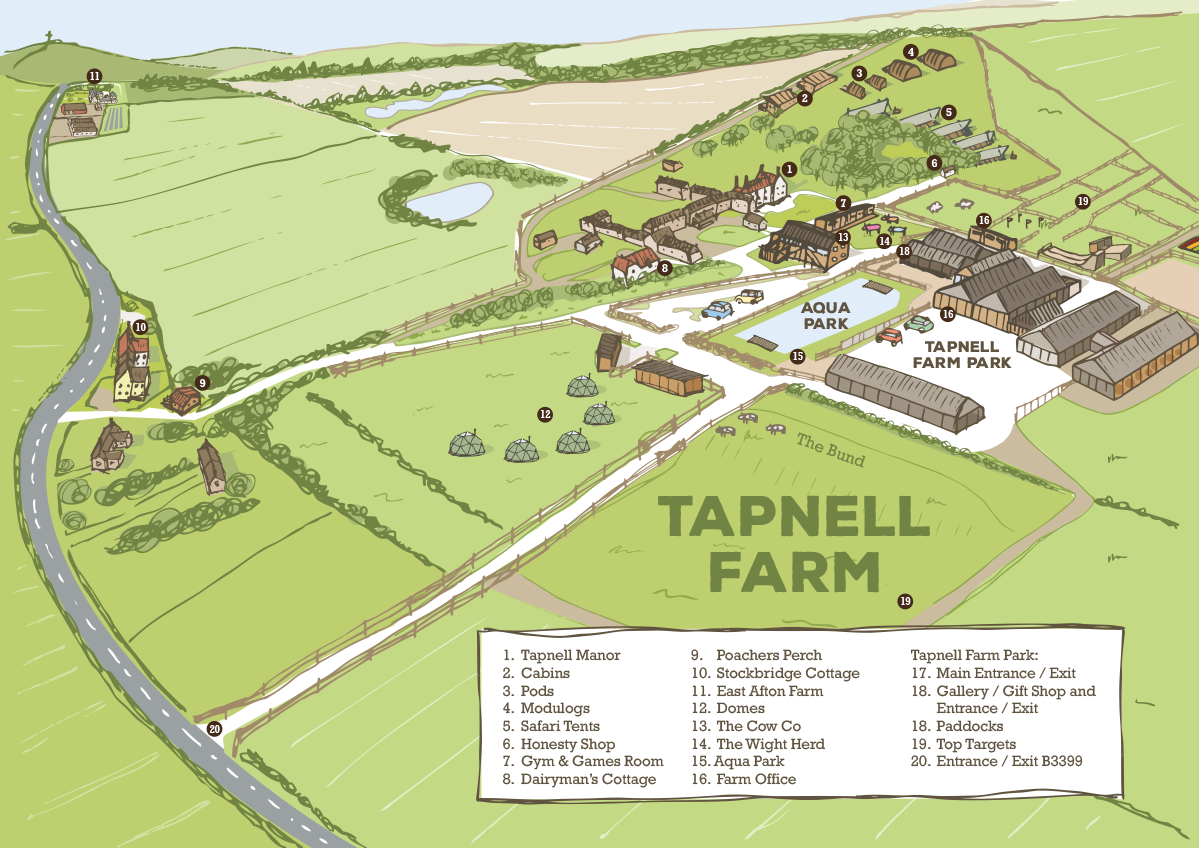 Accommodation Site Map | Tapnell Farm Isle of Wight